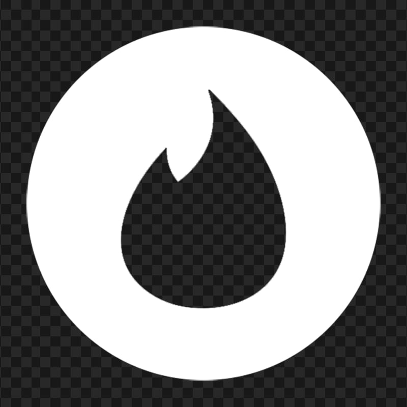 Android White Round Tinder Logo Symbol | Citypng
