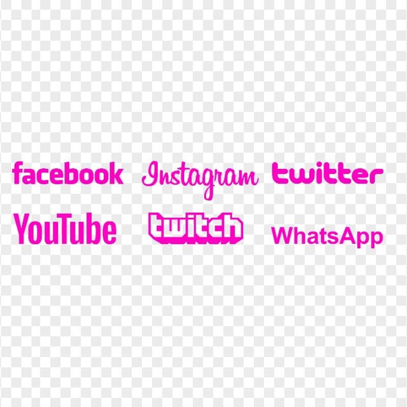 HD Social Media Pink Logos PNG | Citypng