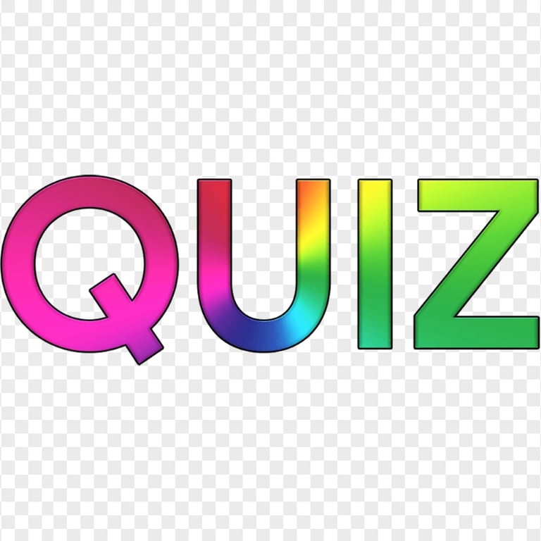 Colorful QUIZ text logo png | Citypng