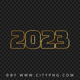 Simple Gold 2023 Text Letters PNG Image | Citypng
