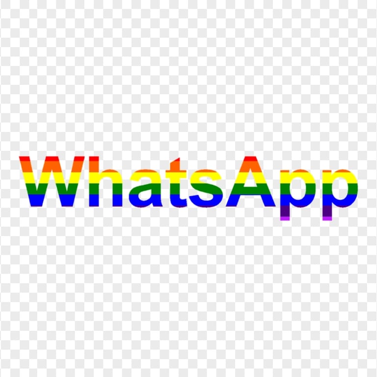 HD WhatsApp Rainbow Multicolor Text Logo PNG | Citypng