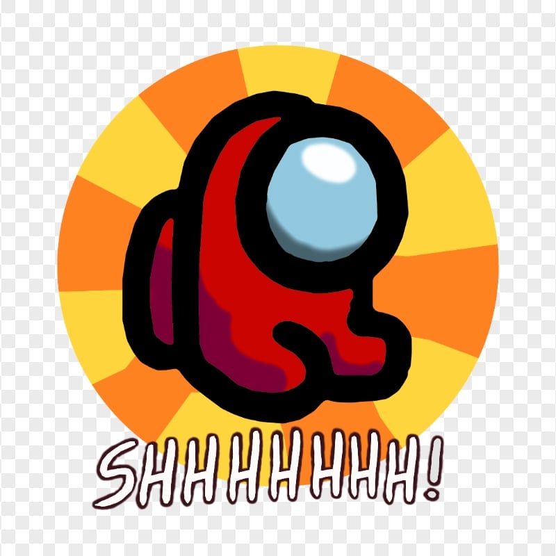 HD Red Among Us Mini Crewmate Shhh PNG | Citypng