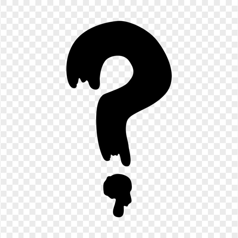 Question Mark Black Liquid Dripping Down Icon PNG | Citypng