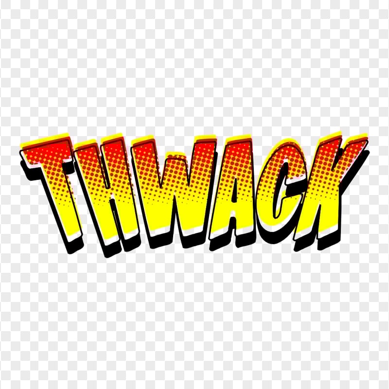HD Thwack Comic Book Word Sound Effect PNG | Citypng