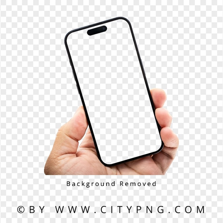 Apple iPhone 15 In Hand Mockup HD Transparent Background | Citypng