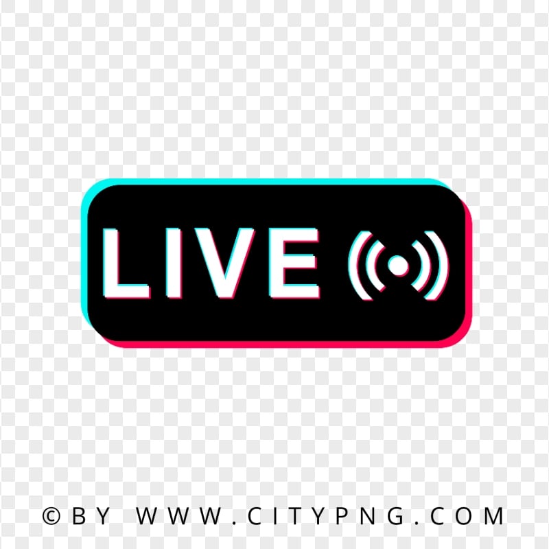 Tiktok Live Sign Logo Icon Button HD PNG | Citypng