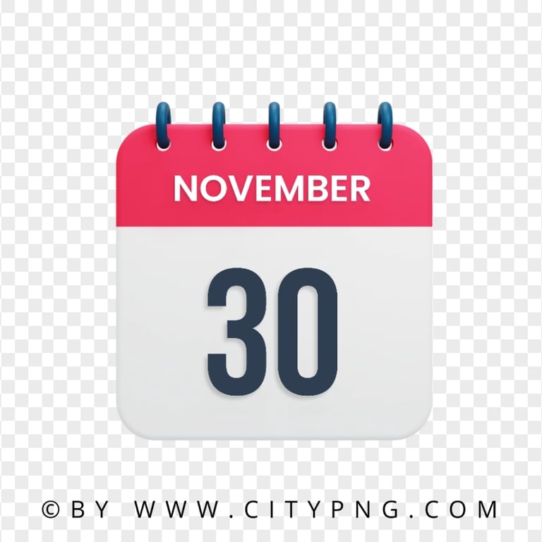 30th November Day Date Calendar Icon HD Transparent PNG | Citypng