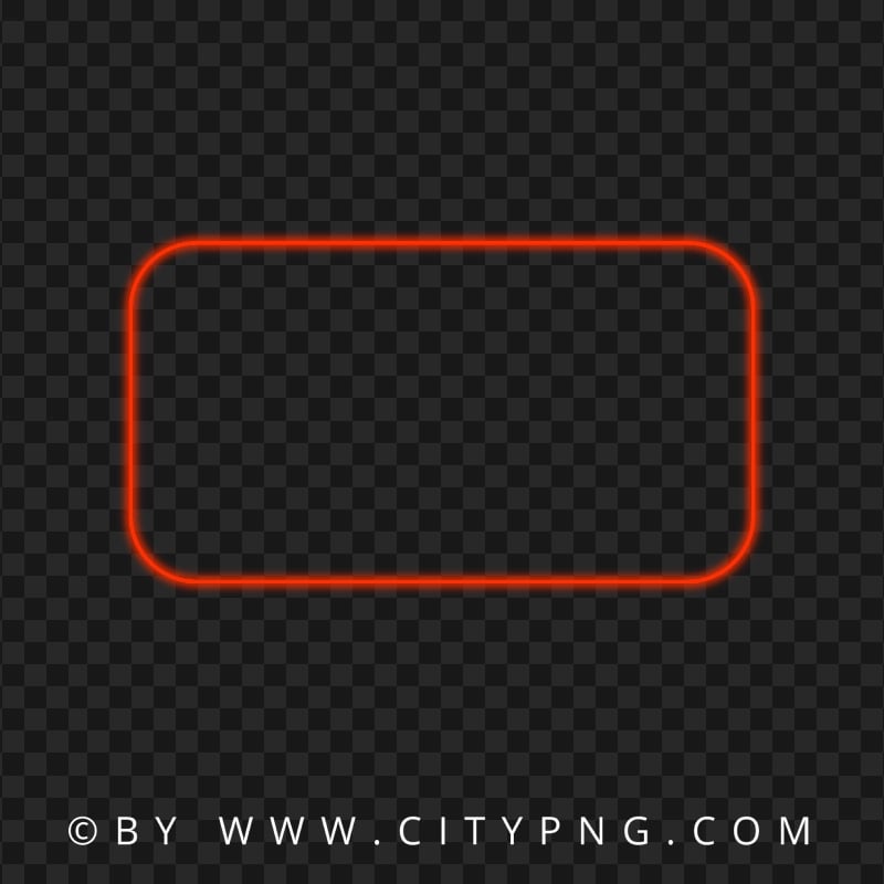 Rectangle Neon Orange Frame PNG Image | Citypng