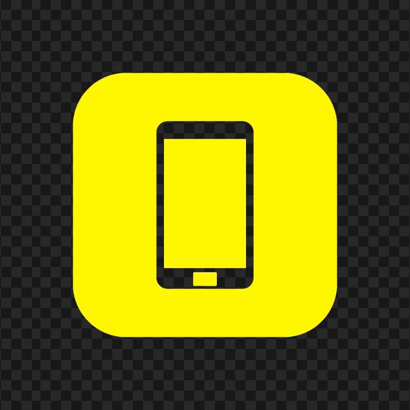 HD Yellow Square Modern Smartphone Icon Transparent PNG | Citypng