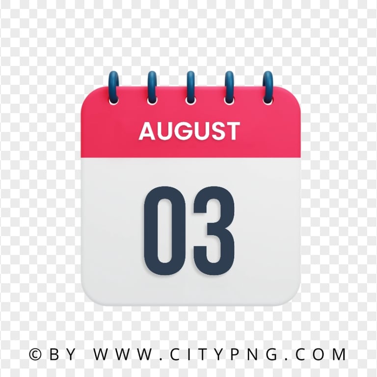 1st August Month Vector Calendar Icon HD Transparent PNG | Citypng