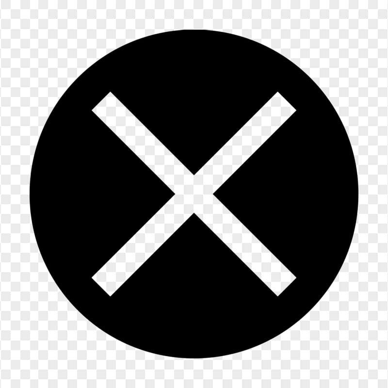 HD PS Controller Cross X Black Button Icon PNG | Citypng