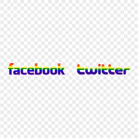 HD Facebook Rainbow Multicolor Text Logo PNG | Citypng