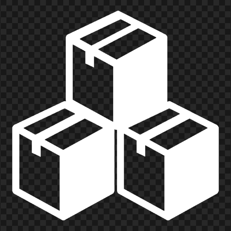 White Delivery Three Packages Boxes Icon Transparent PNG | Citypng