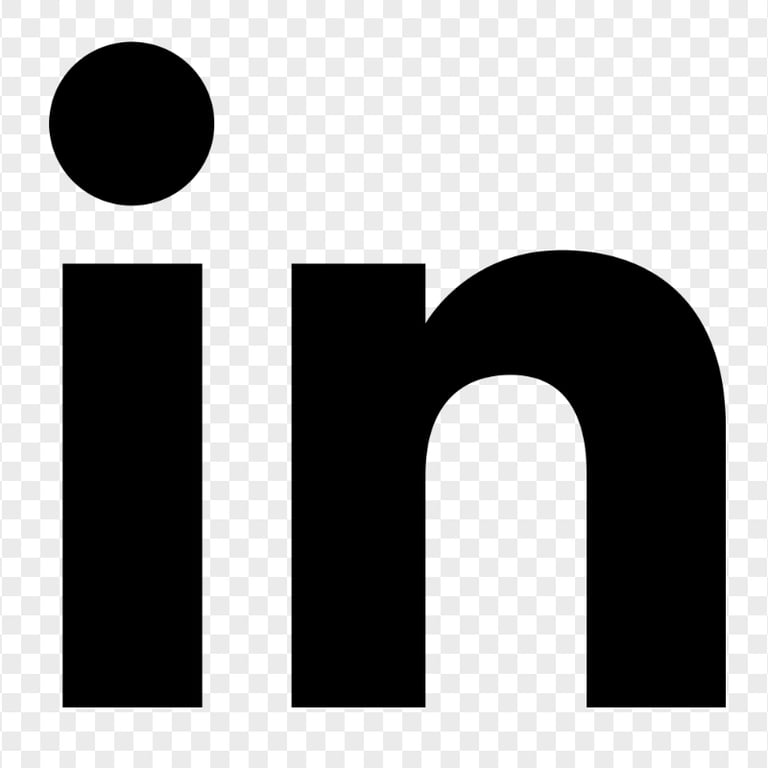 HD Black Linkedin IN Icon Text Symbol Sign PNG | Citypng