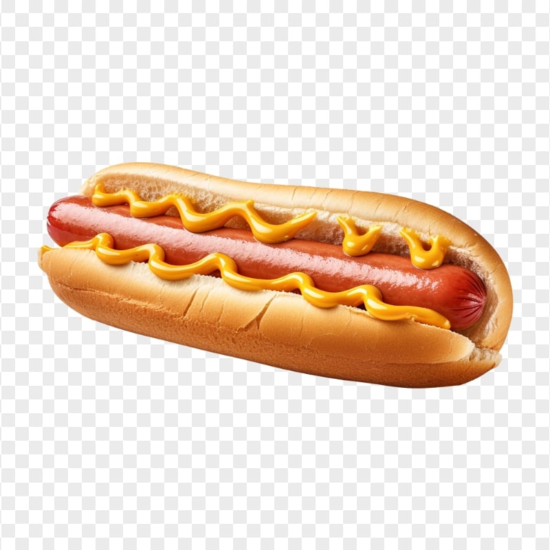 Hot Dog Sandwich With Mustard HD Transparent PNG | Citypng