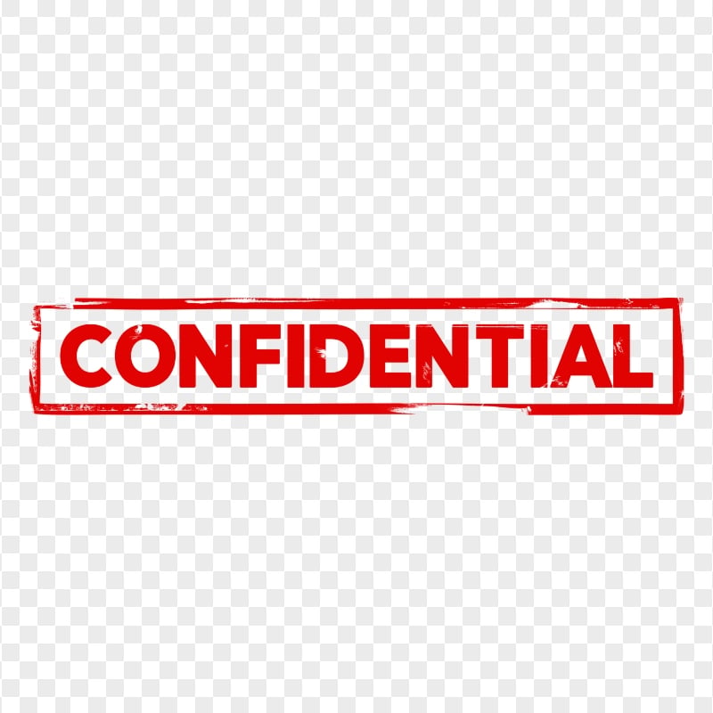 HD Confidential Rectangle Red Stamp PNG | Citypng