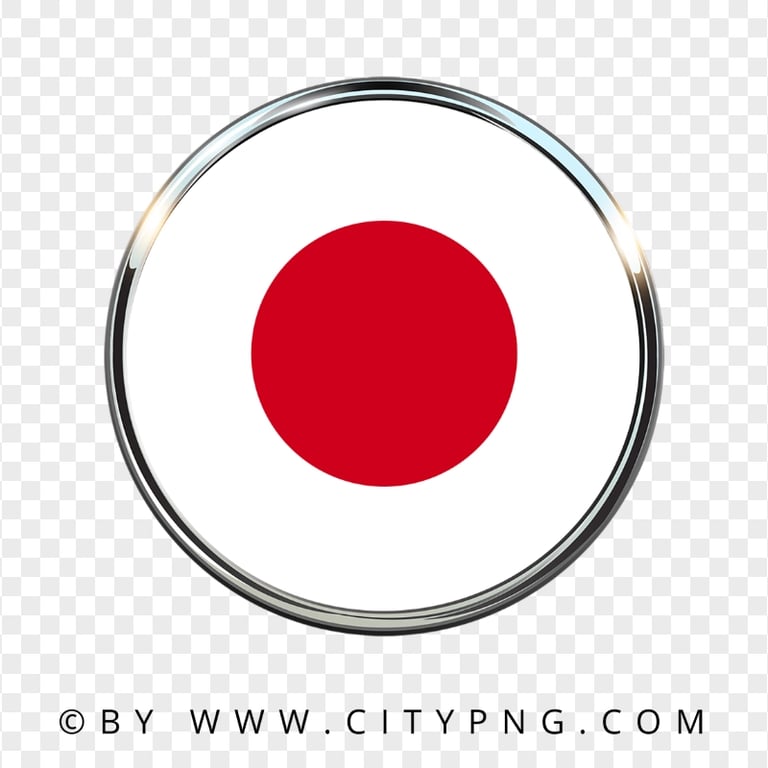 Japan Round Metal Framed Flag Icon PNG | Citypng