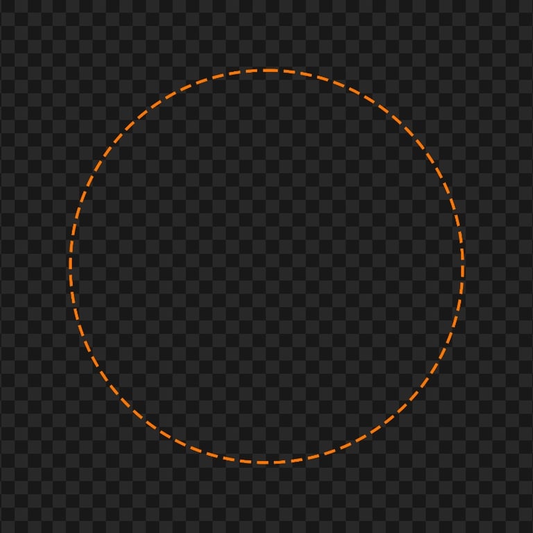 Circle Orange Dashed Border PNG Image | Citypng