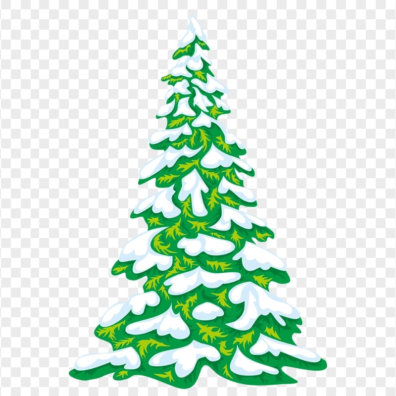 HD Snowy Cartoon Christmas Tree Transparent PNG | Citypng