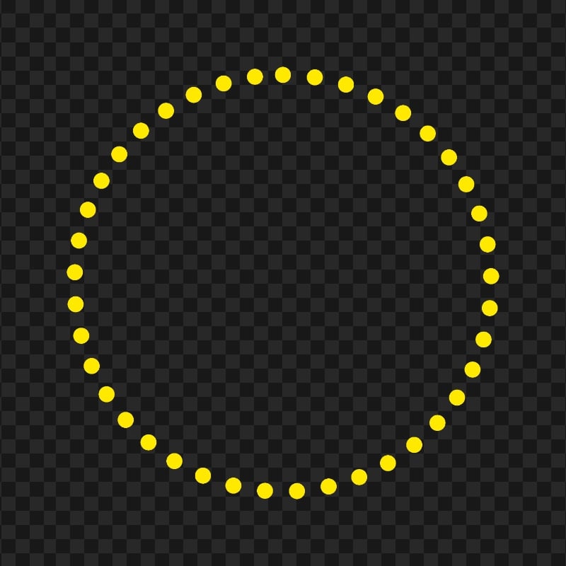 Circle Yellow Dotted Border PNG Image | Citypng