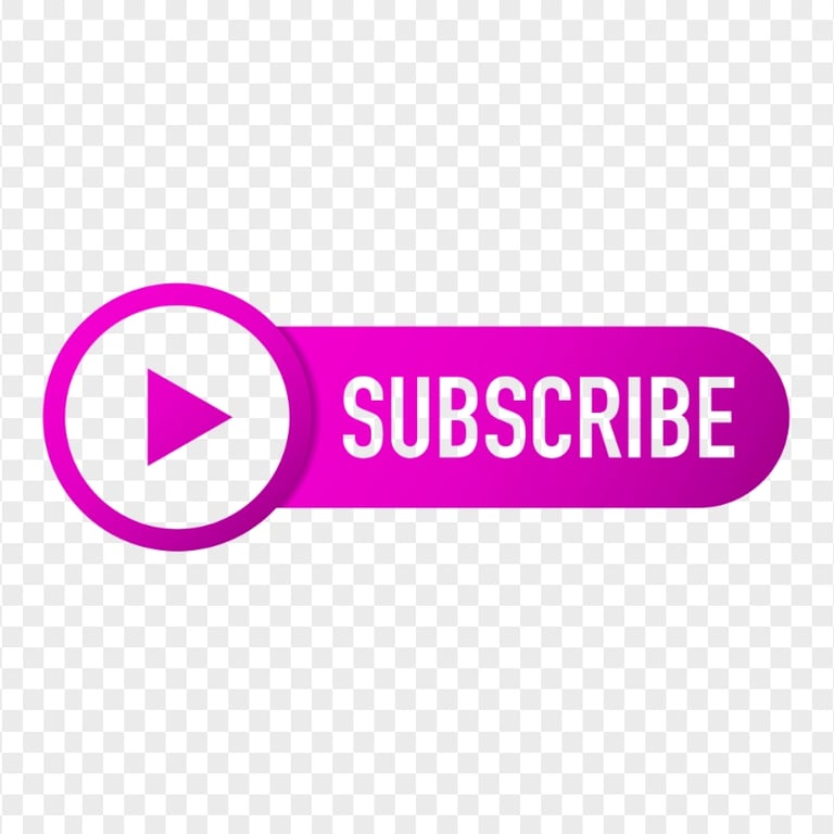 HD Youtube Pink Cerise Neon Subscribe Button Logo PNG | Citypng