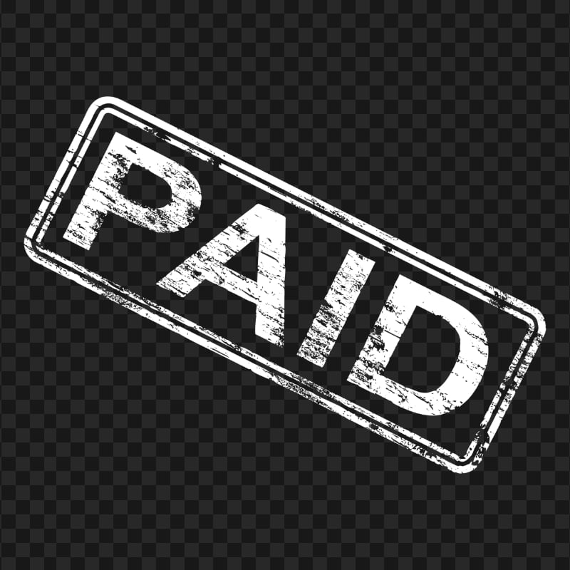 White Paid Stamp Business Icon | Citypng