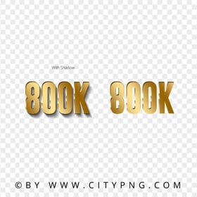 80K Gold Number Text PNG Image | Citypng