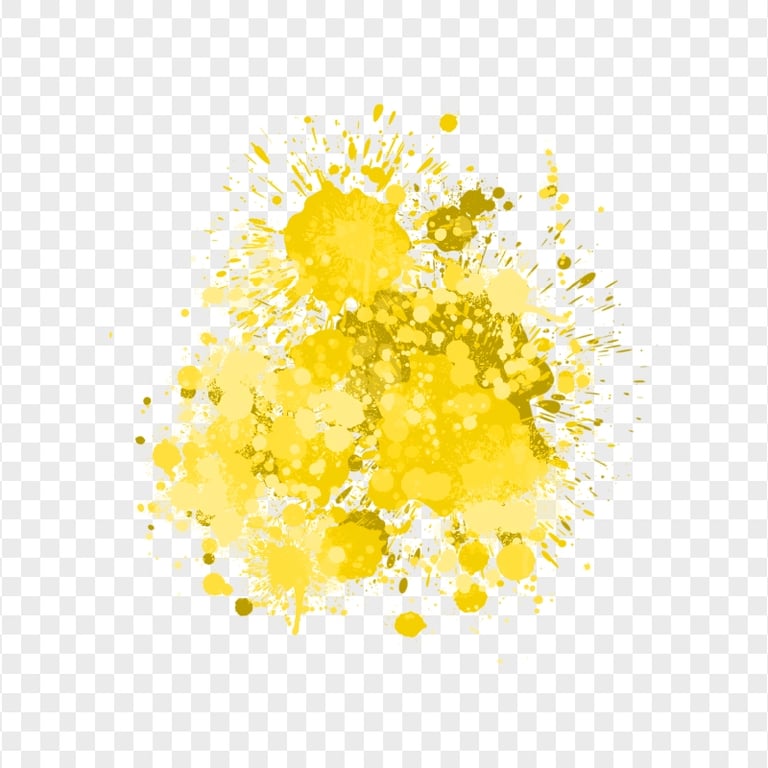 HD Splash Effect Of Vibrant Yellow Paint Transparent PNG | Citypng