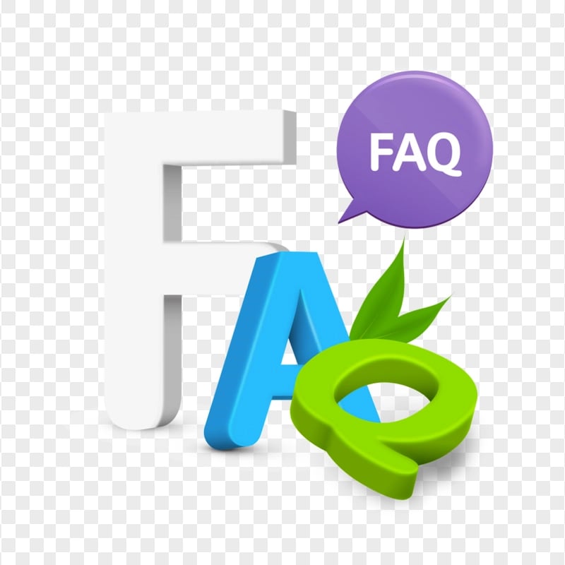 HD 3D FAQ Word Transparent Background | Citypng