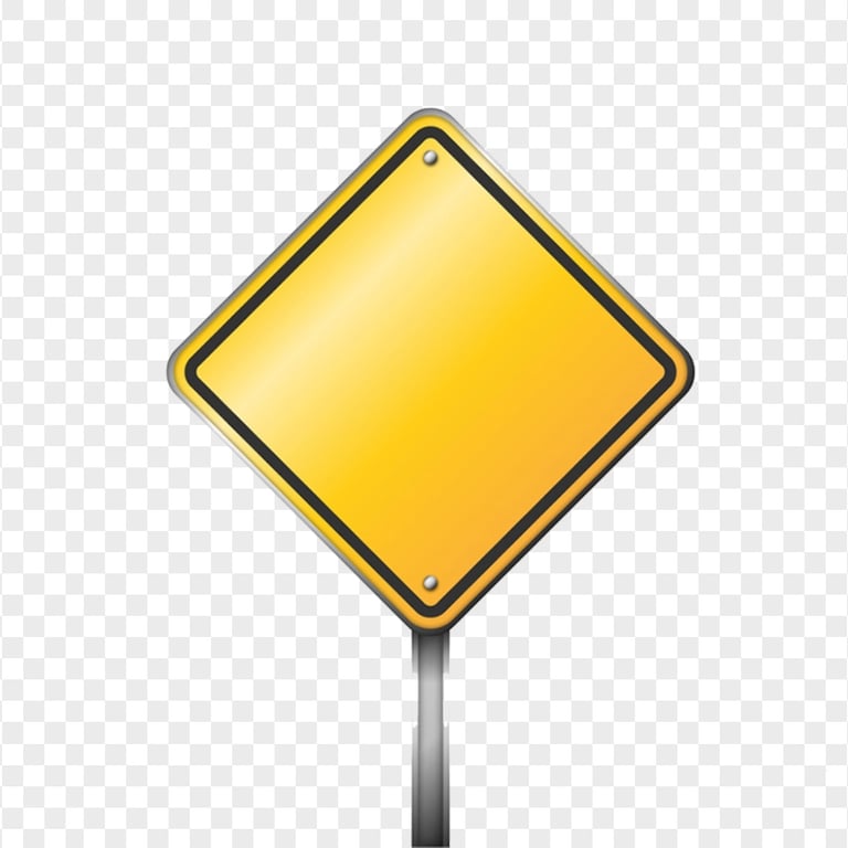 Diamond Sign Yellow Blank Driving Road Traffic | Citypng