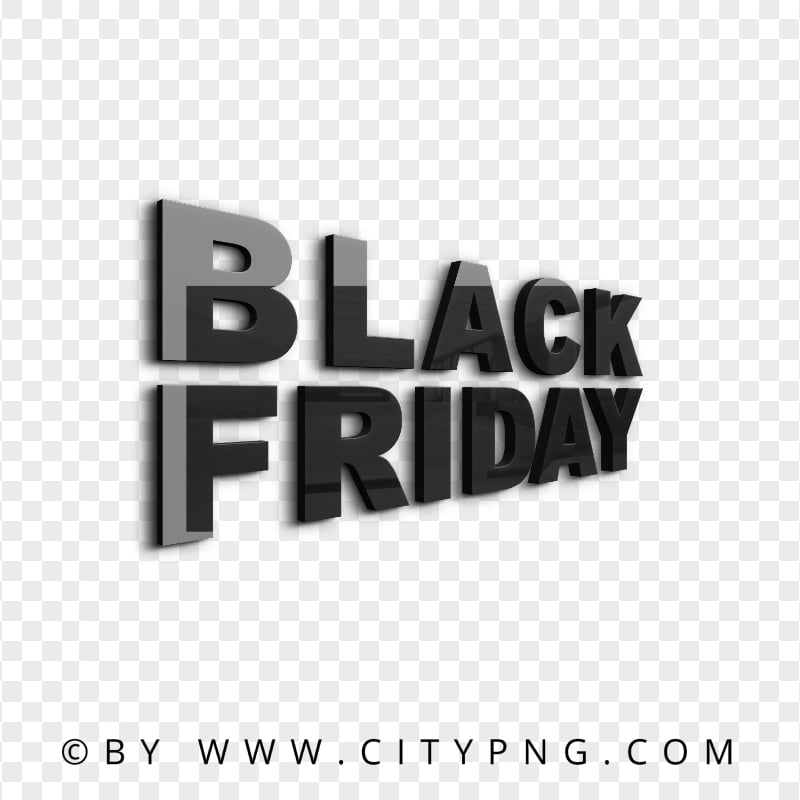 Black Friday 3D Text Lettering HD Transparent PNG | Citypng