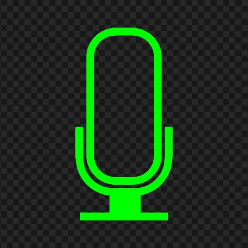 Green Lime Microphone Mic Voice Sound Icon Transparent Background | Citypng