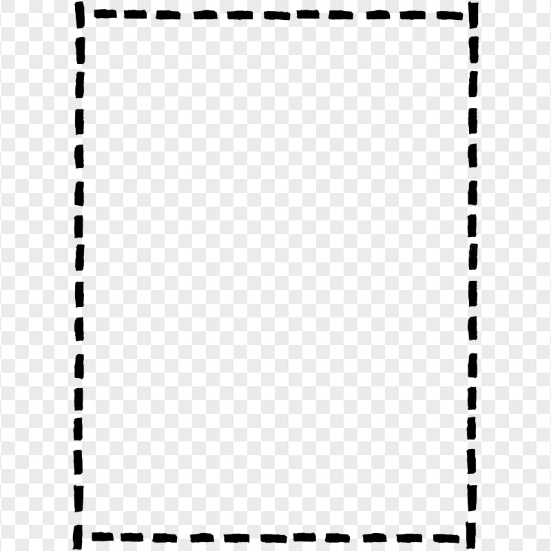 Dashed Black Line Frame FREE PNG | Citypng