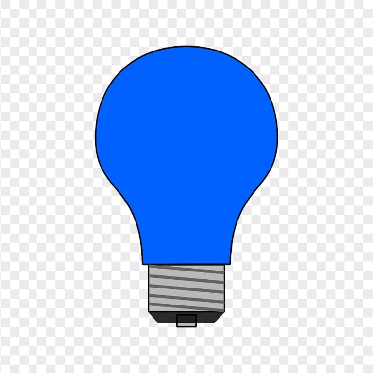 Blue Light Bulb Clipart Icon PNG | Citypng