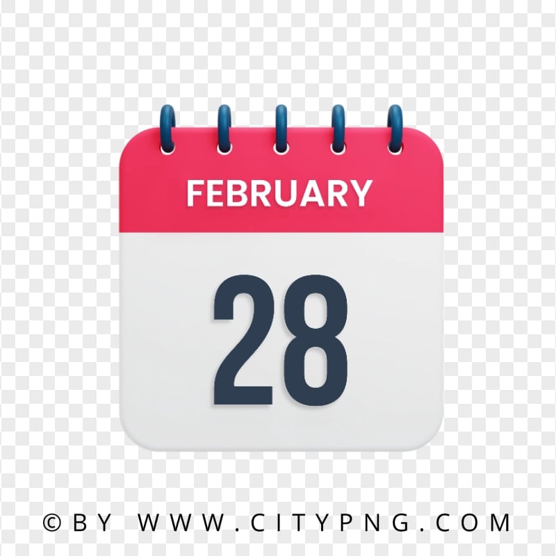 28th February Date Vector Calendar Icon HD Transparent PNG | Citypng