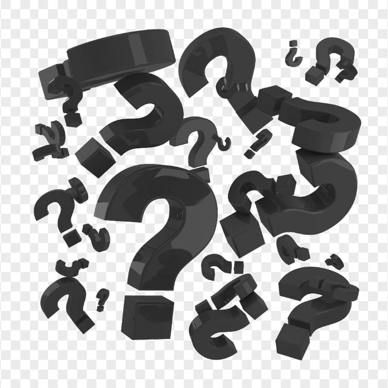 Black Question Marks Pattern PNG Image | Citypng