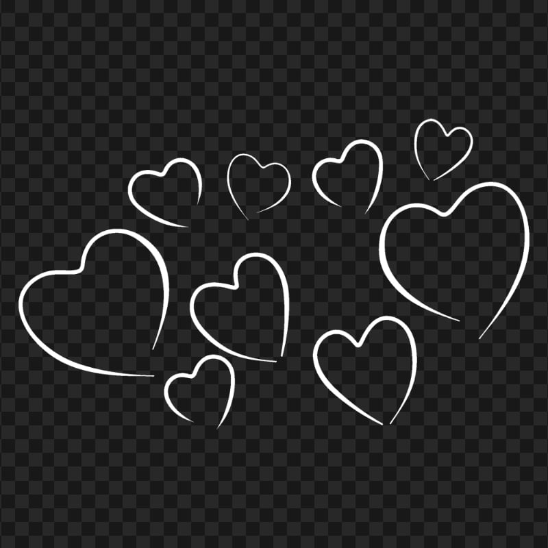 White Hearts Shapes Pattern PNG Image | Citypng
