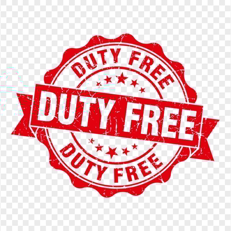 HD Duty Free Red Stamp PNG | Citypng