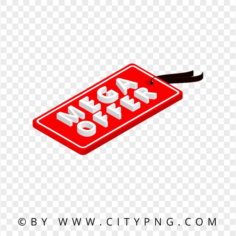Mega Offer 3D Tag Transparent Background | Citypng