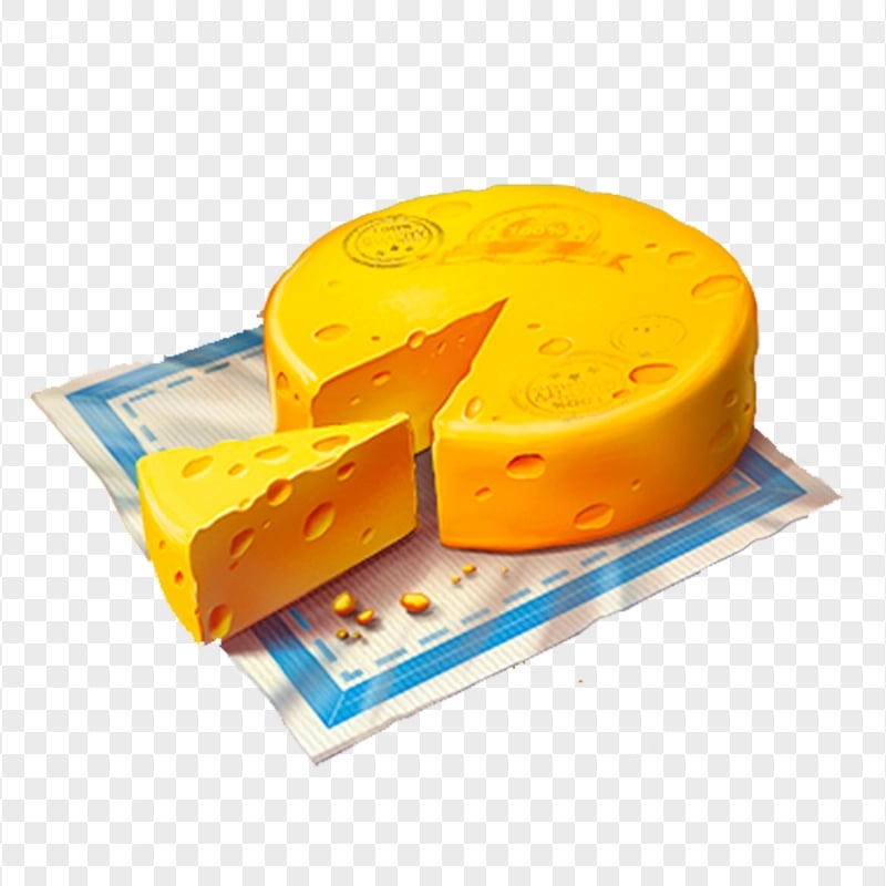 Cartoon Cheese Wheel Illustration PNG | Citypng