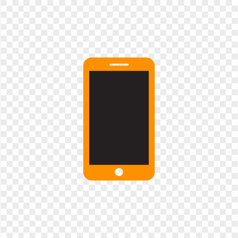 HD Black And Orange Mobile Icon Transparent PNG | Citypng