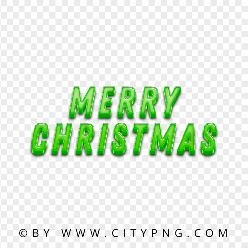 Green Merry Christmas Text Art PNG | Citypng