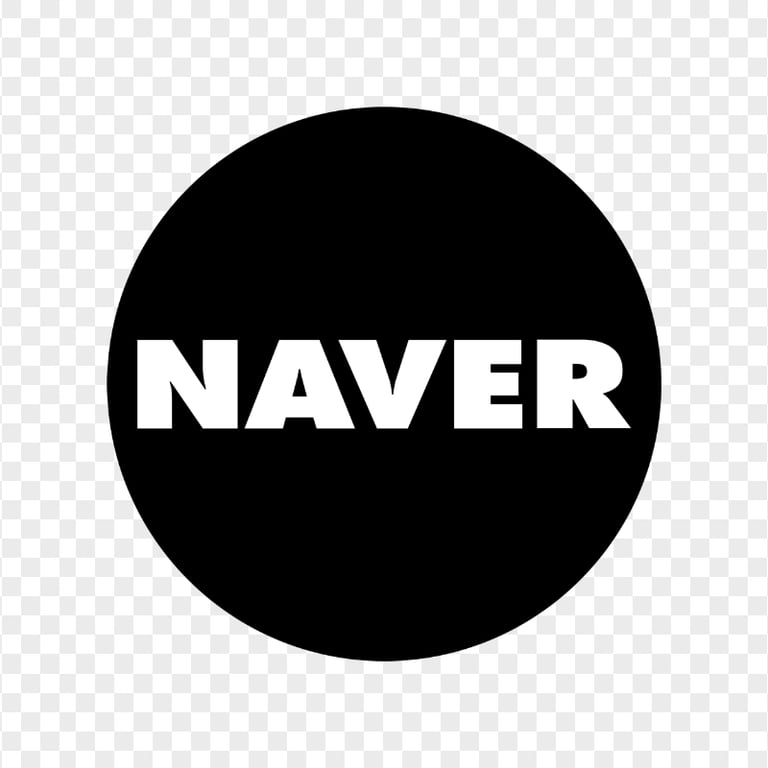 Naver Round Black & White Logo Icon PNG | Citypng