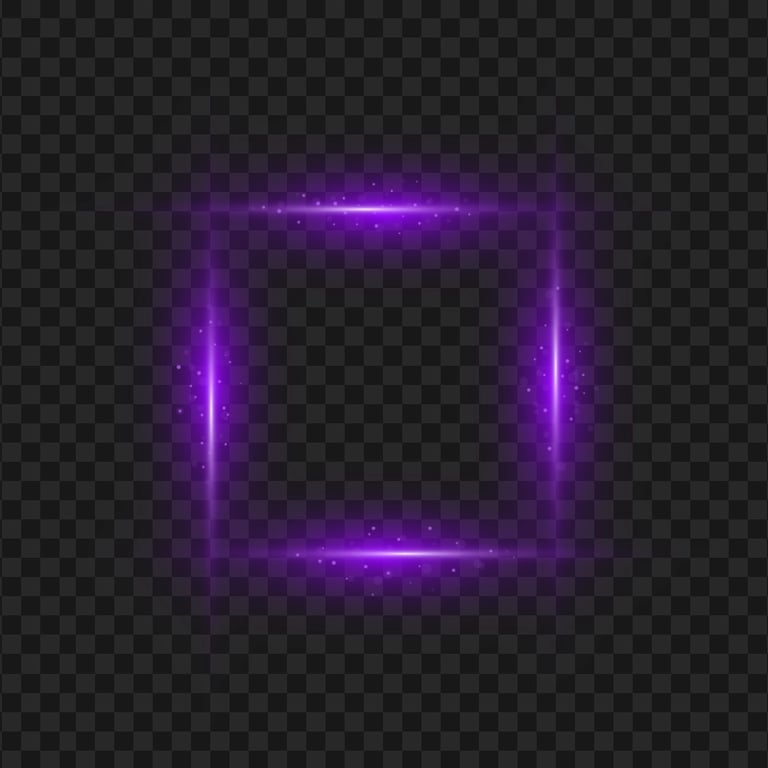 Glowing Purple Square Frame HD PNG | Citypng
