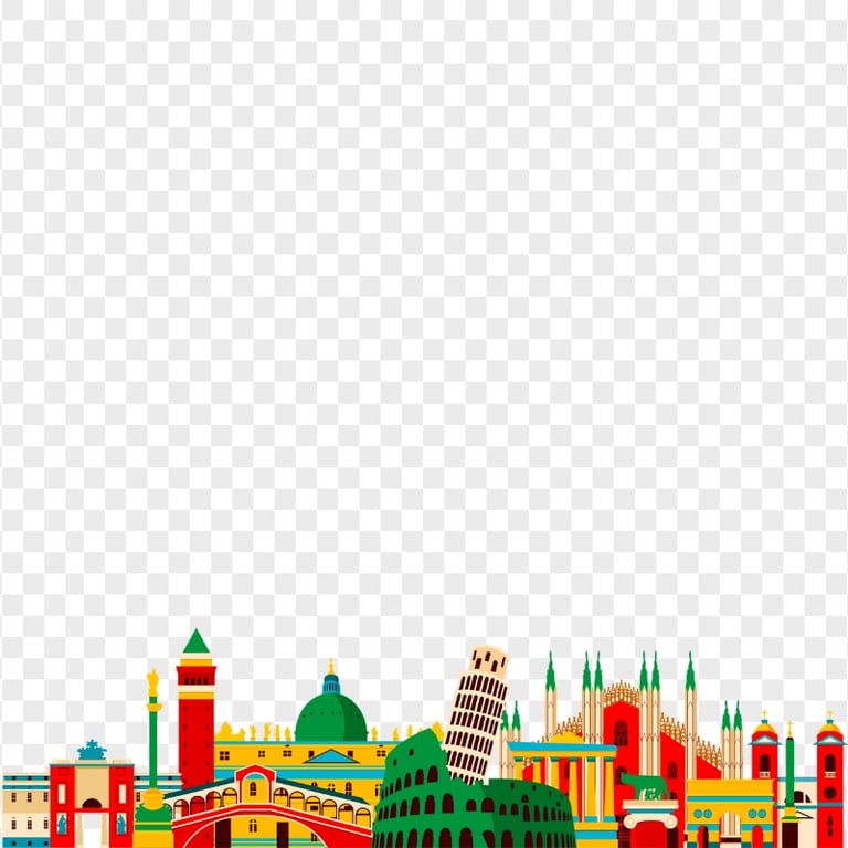 Vector Italy City Skyline PNG Image | Citypng