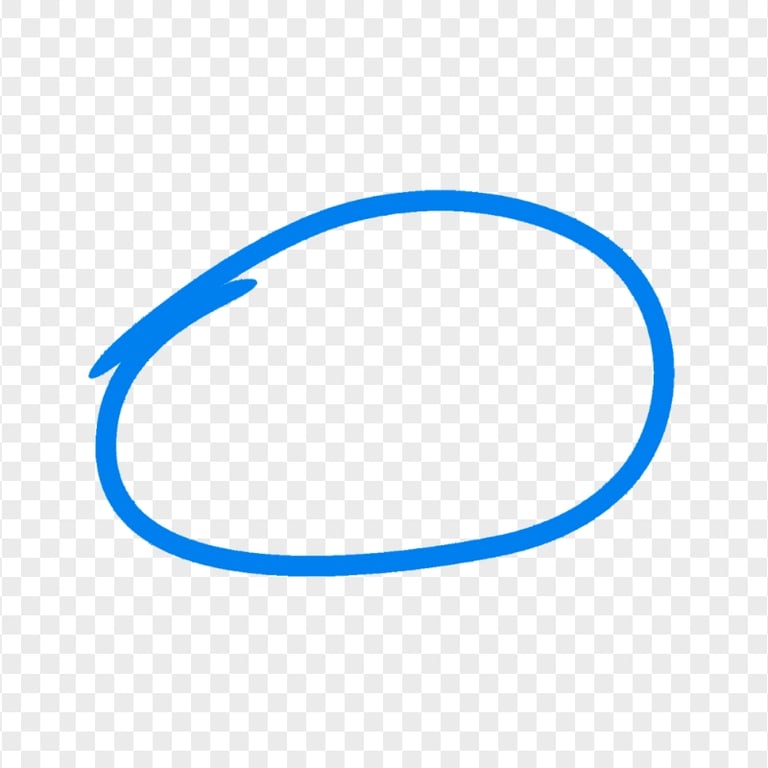 Marker Sketch Blue Circle FREE PNG | Citypng