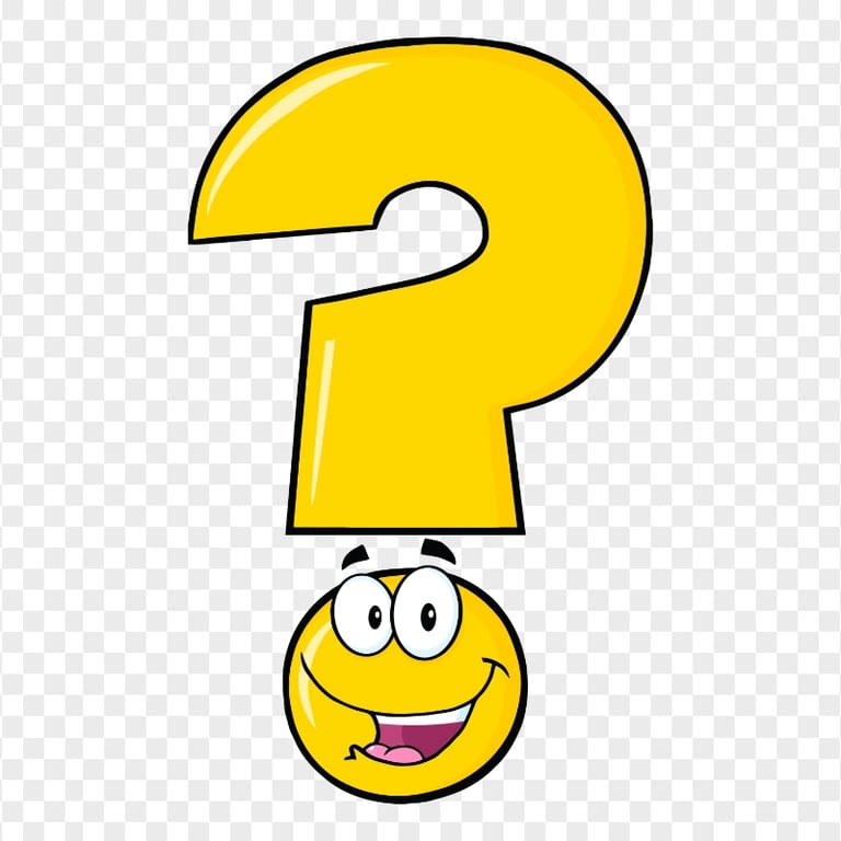 Cartoon Question Mark Yellow Character HD PNG | Citypng