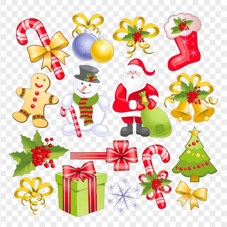 Christmas Cartoon Items Characters HD PNG | Citypng