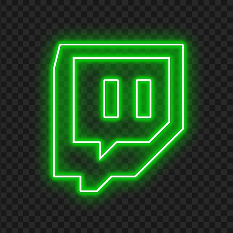 HD Neon Twitch Aesthetic Green Icon Transparent Background PNG | Citypng