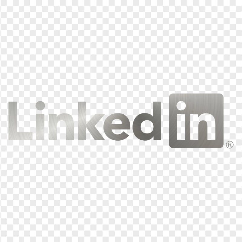 HD Linkedin Silver Grey Text Logo Transparent Background | Citypng